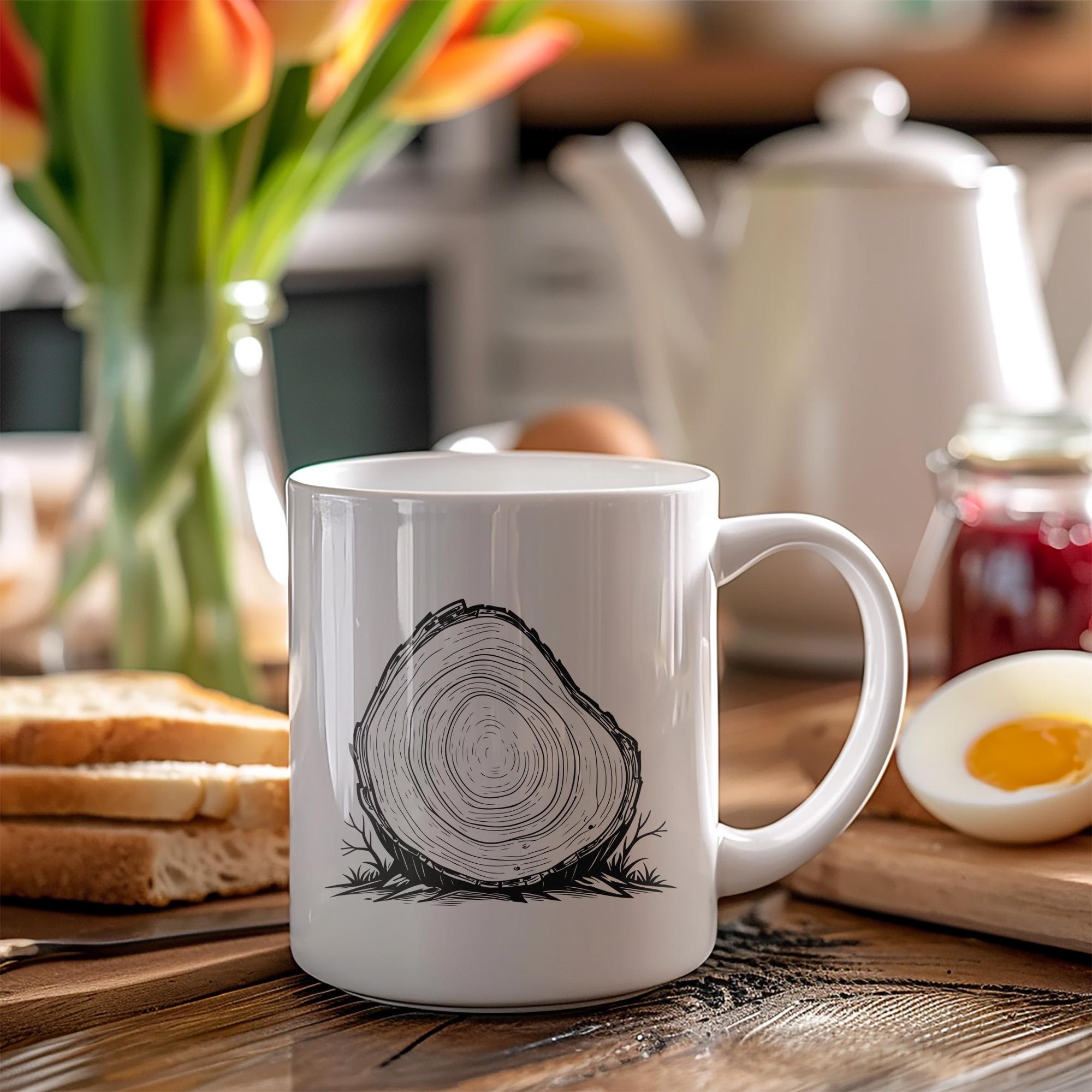 Rustic Wood Slab Tree Slice Timber Log Salvaged Board Lumber Stump Svg ...