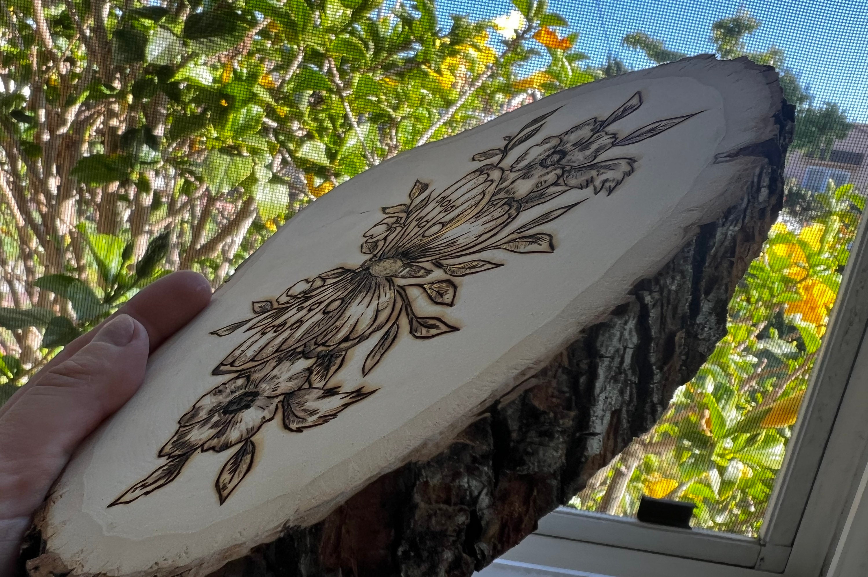 Butterfly Pyrography Wood Burning Art Cutting Cheese Board - Etsy