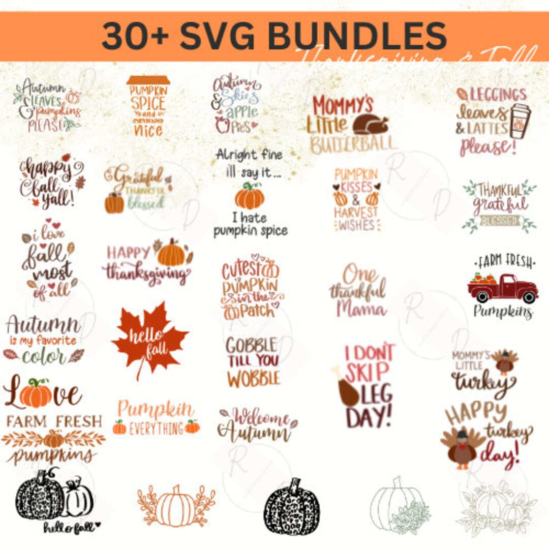 Thanksgiving SVG Bundle, Fall SVG Bundle, Fall Svg, Autumn Svg, Fall ...