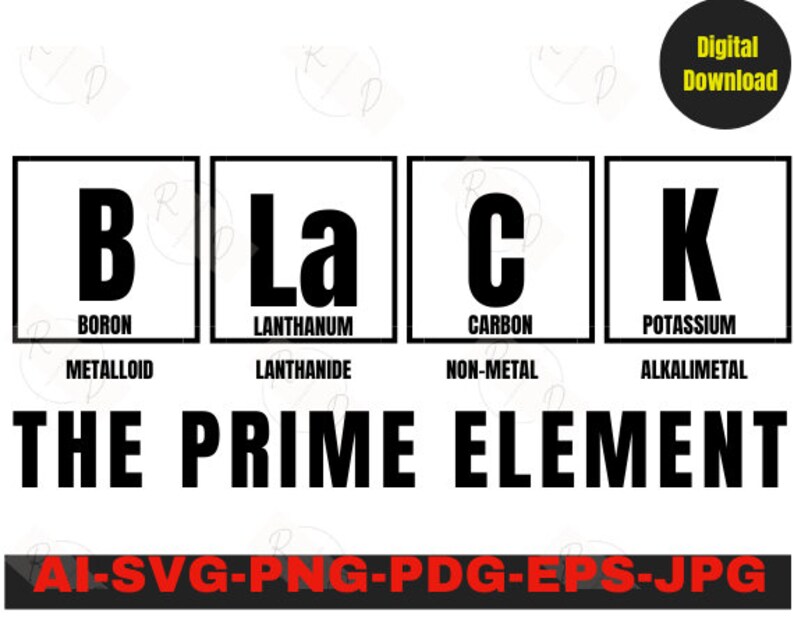 Black the Prime Element SVG Black History Month SVG Black - Etsy