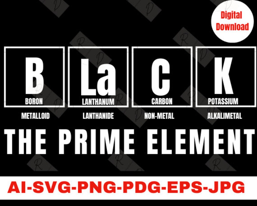 Black the Prime Element SVG, Black History Month SVG, Black Pride Svg ...