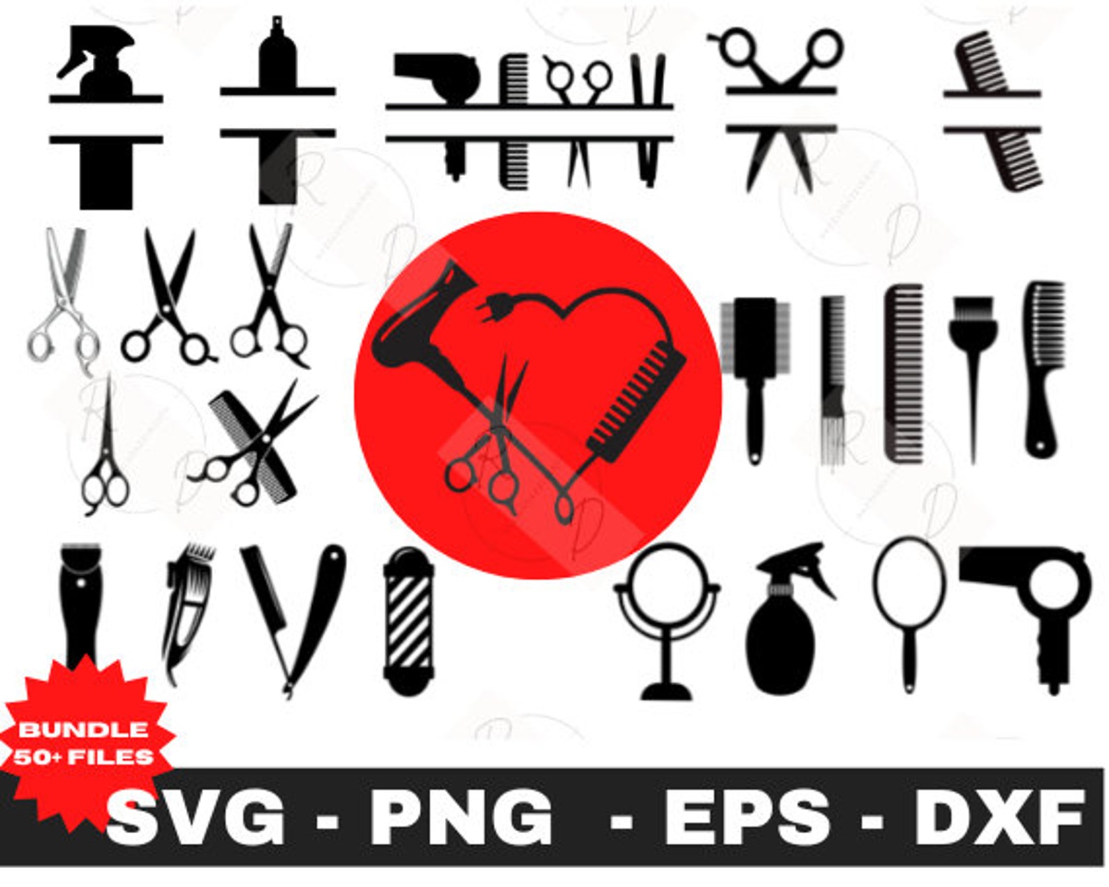 Hairdresser Svg Bundle Equipment Svg Bundle Cut Files - Etsy
