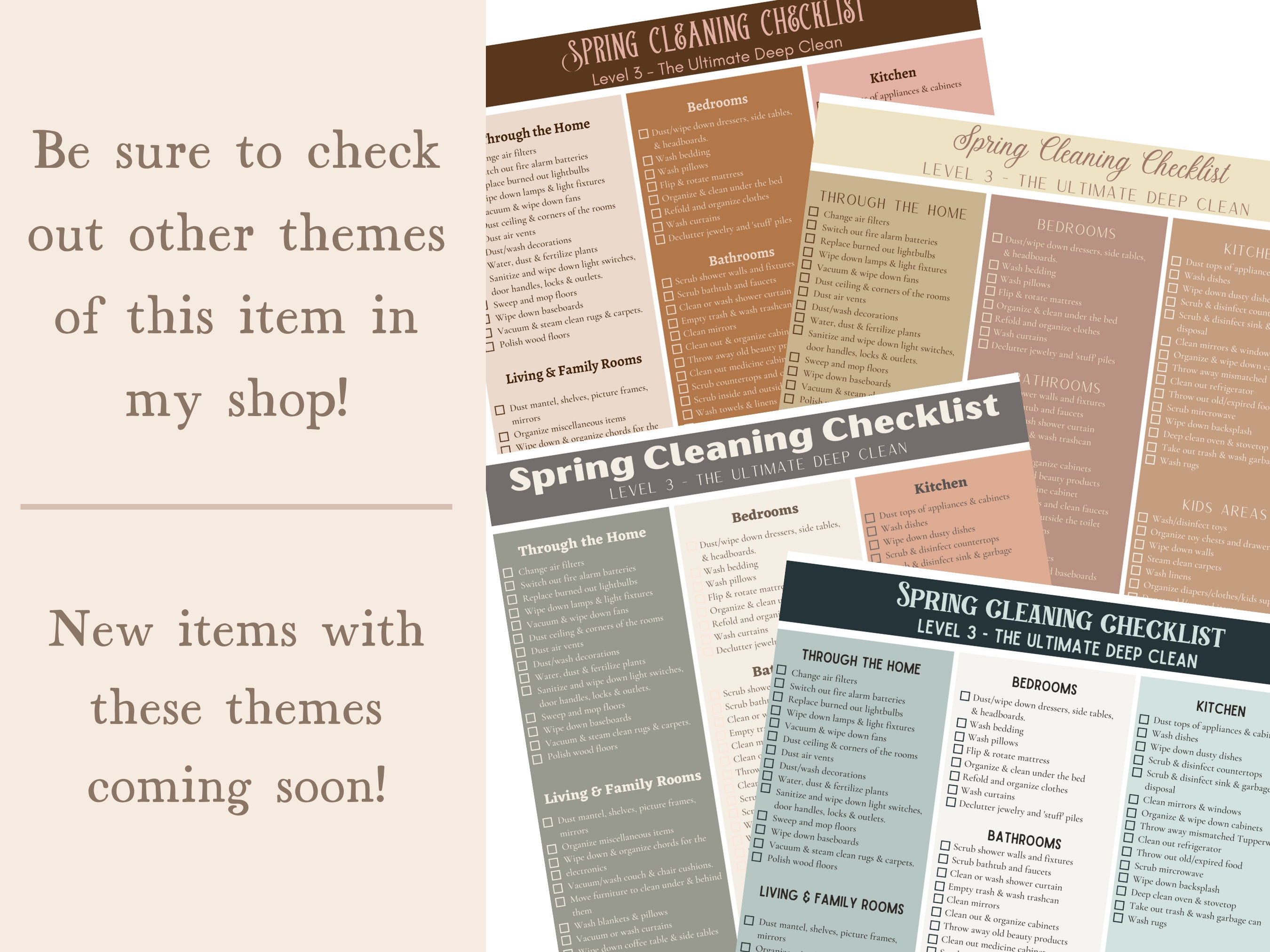 Ultimate Spring Cleaning Checklist | Deep Cleaning Checklist | Digital ...