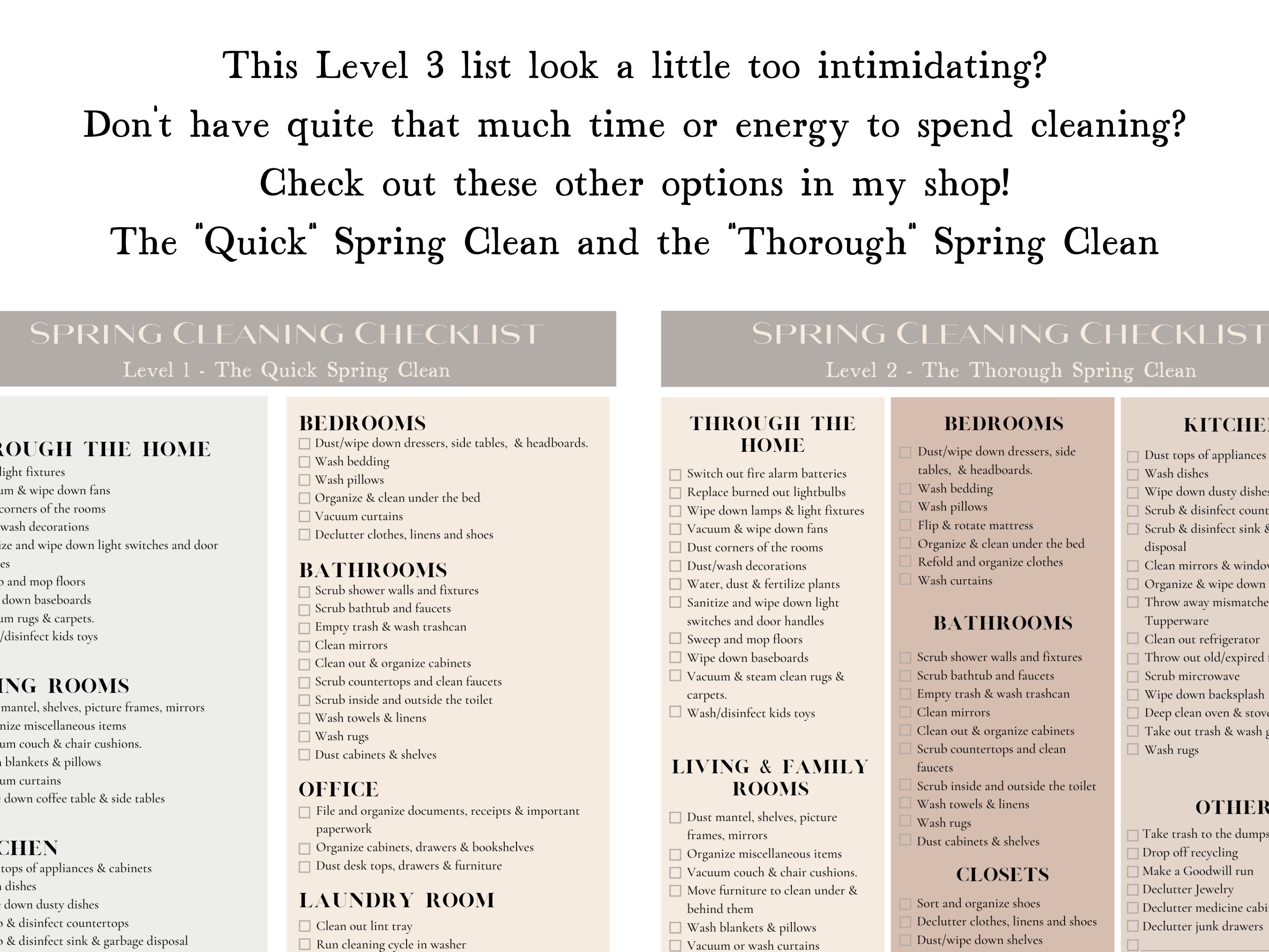 Ultimate Spring Cleaning Checklist | Deep Cleaning Checklist | Digital ...