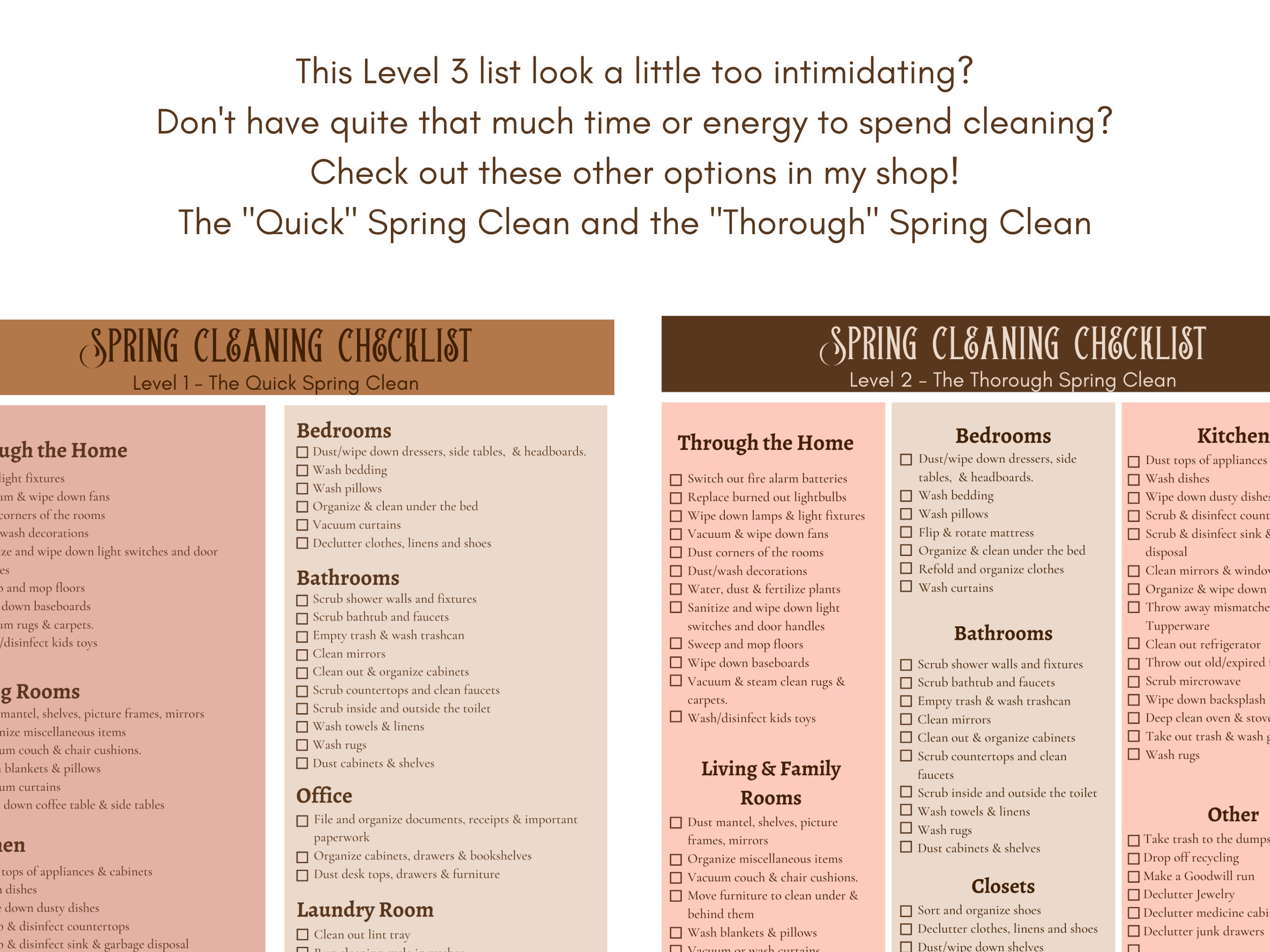 Ultimate Spring Cleaning Checklist | Deep Cleaning Checklist | Digital ...