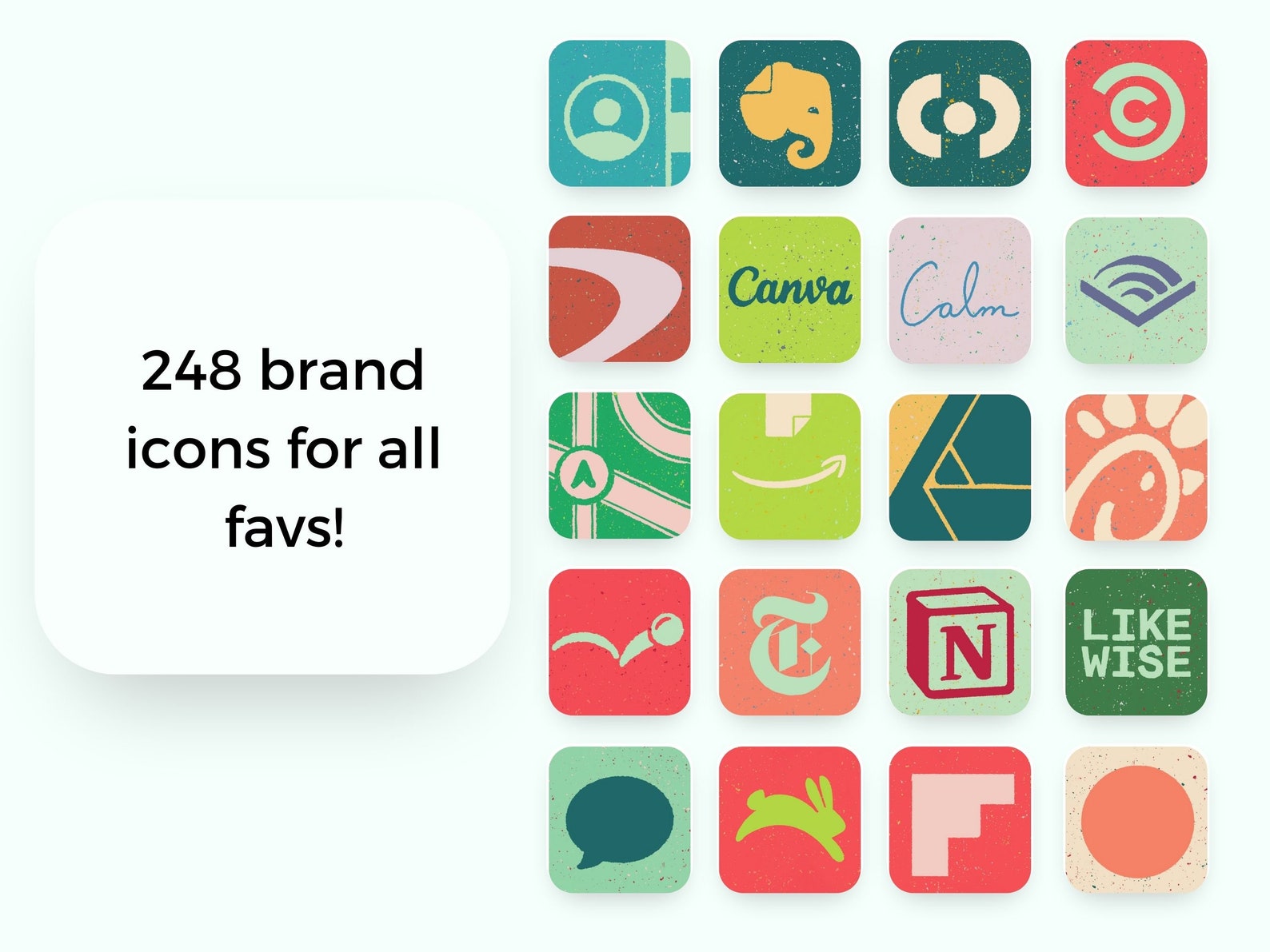 Artsy App Icons and Wallpapers Bundle | Hand-drawn App Icons for IOS ...