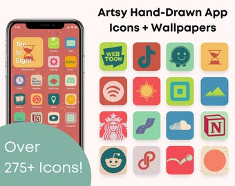 Hand Drawn App Icons - Etsy