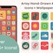 Artsy App Icons and Wallpapers Bundle | Hand-drawn App Icons for IOS ...