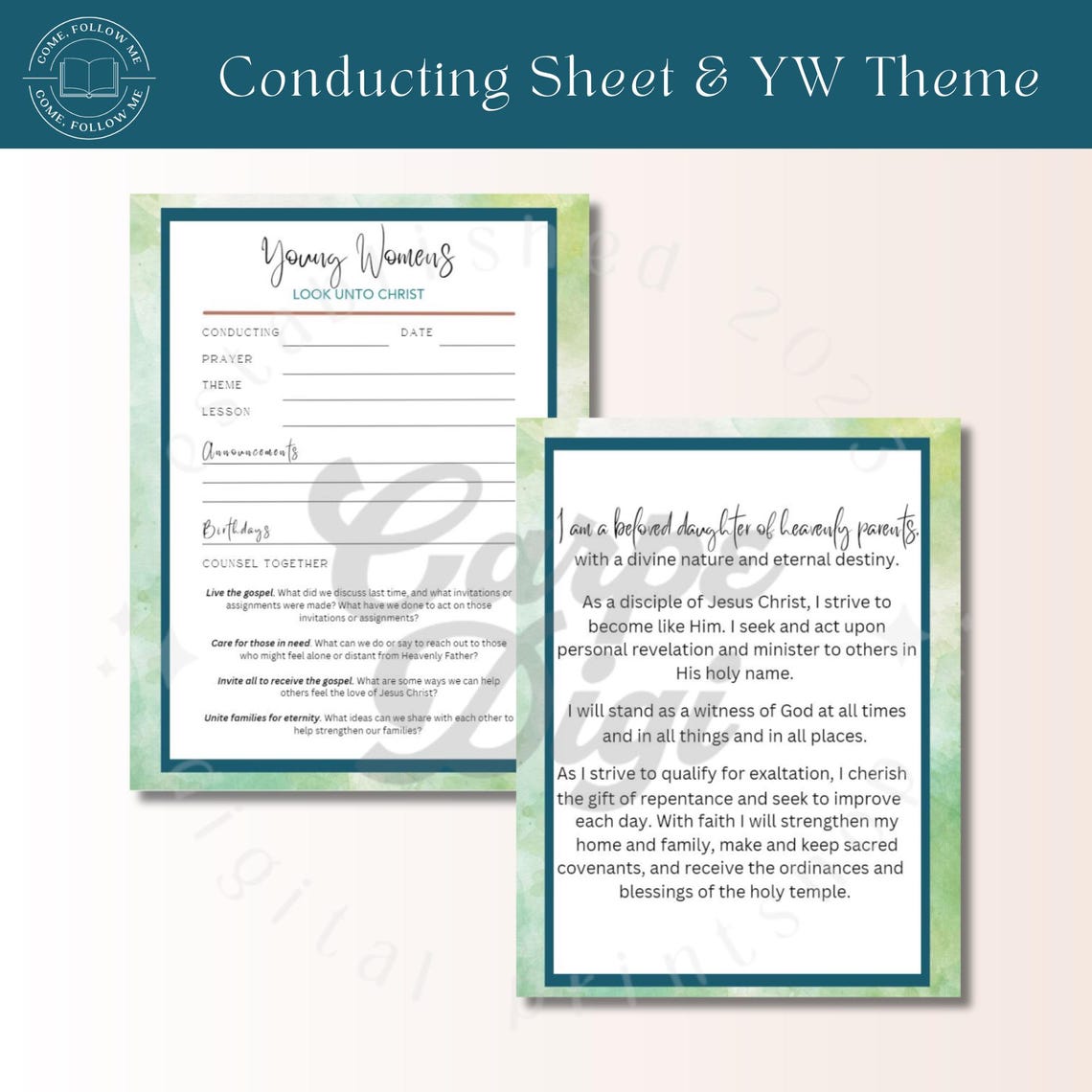 2025 Planner for Young Women LDS | 2025 Come Follow Me Doctrine ...