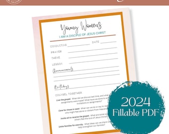 Young Women Conducting Sheet 2024 LDS Fillable PDF - Etsy
