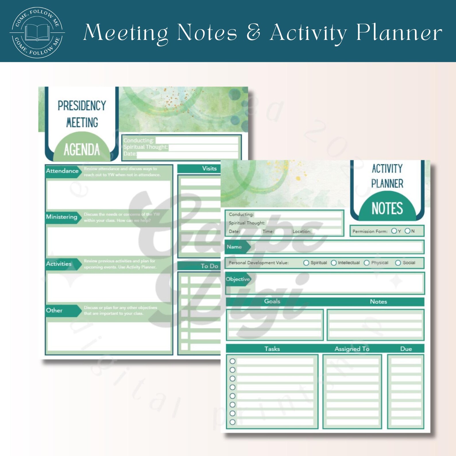 2025 Planner for Young Women LDS | 2025 Come Follow Me Doctrine ...