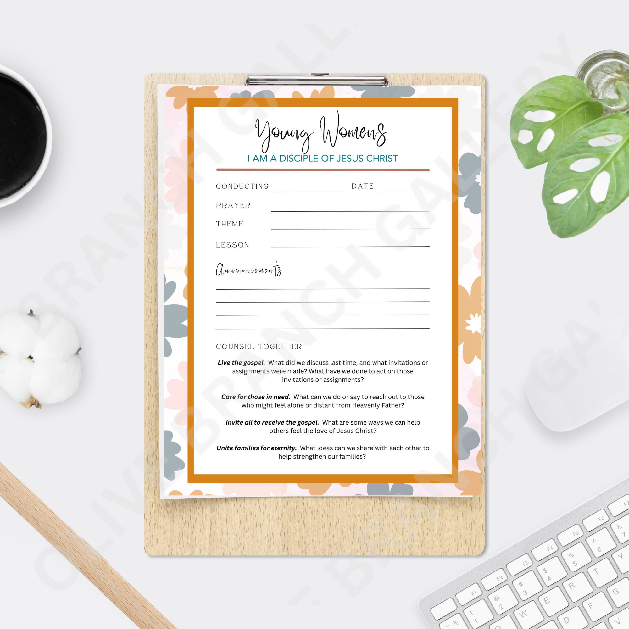 Young Women Conducting Sheet 2024 - LDS - Fillable PDF - Etsy