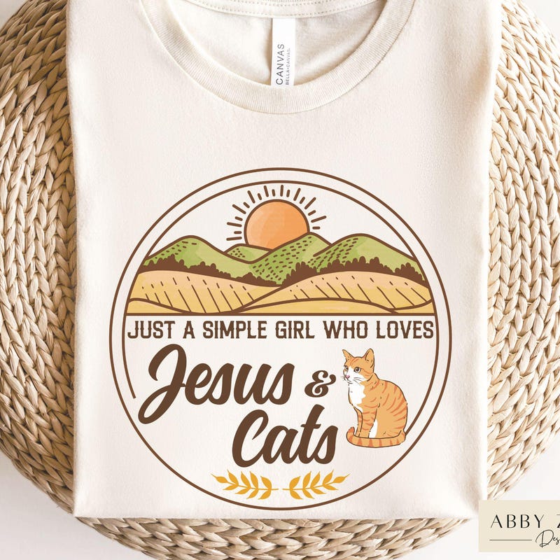 Jesus With Cats Tshirt - Etsy