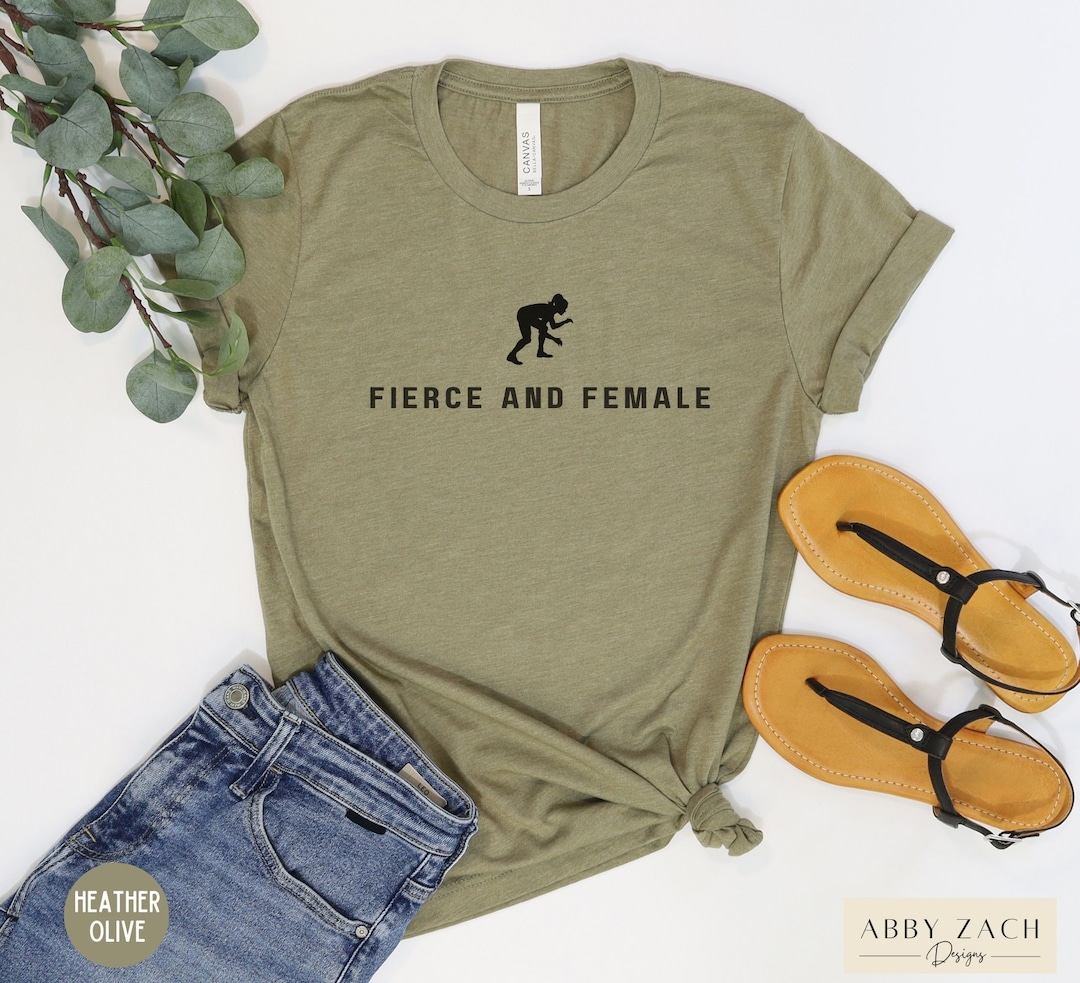 Girls Wrestling Shirt, Fierce and Female Wrestler Tshirt, Womens ...