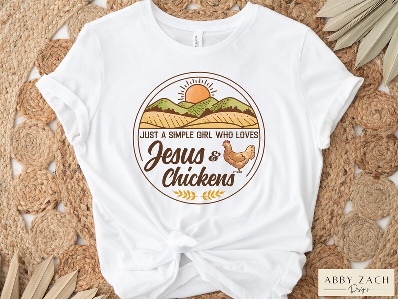 Jesus and Chickens T-shirt Chicken Lover Shirt Gift for - Etsy