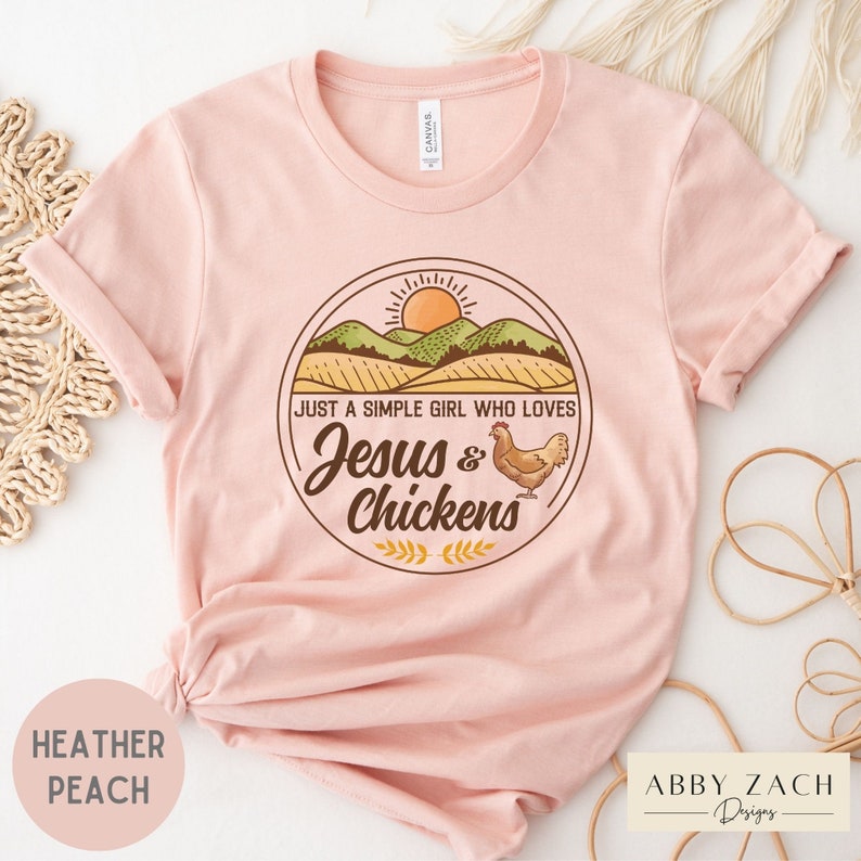 Jesus and Chickens T-shirt, Chicken Lover Shirt, Gift for Chicken Owner ...