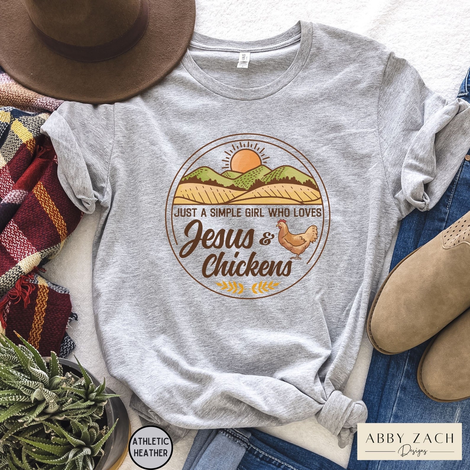 Jesus and Chickens T-shirt, Chicken Lover Shirt, Gift for Chicken Owner ...