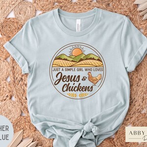 Jesus and Chickens T-shirt Chicken Lover Shirt Gift for - Etsy