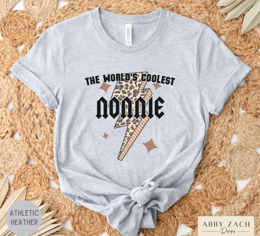 Nonnie Grandma Shirt, Nonnie Name Gifts, the World's Coolest Nonnie ...