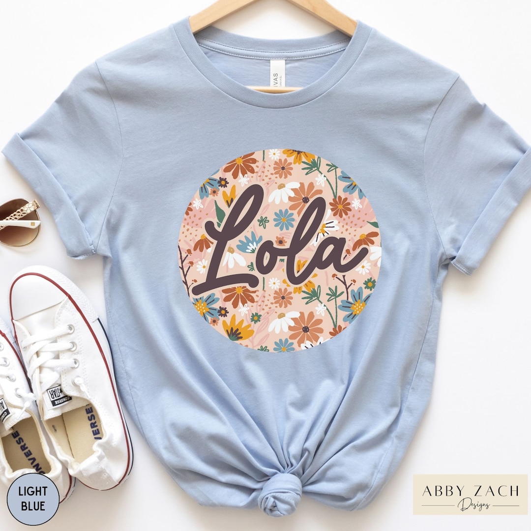 Lola Shirt for Filipino Grandma, Floral Lola T-shirt, Gift for Lola ...
