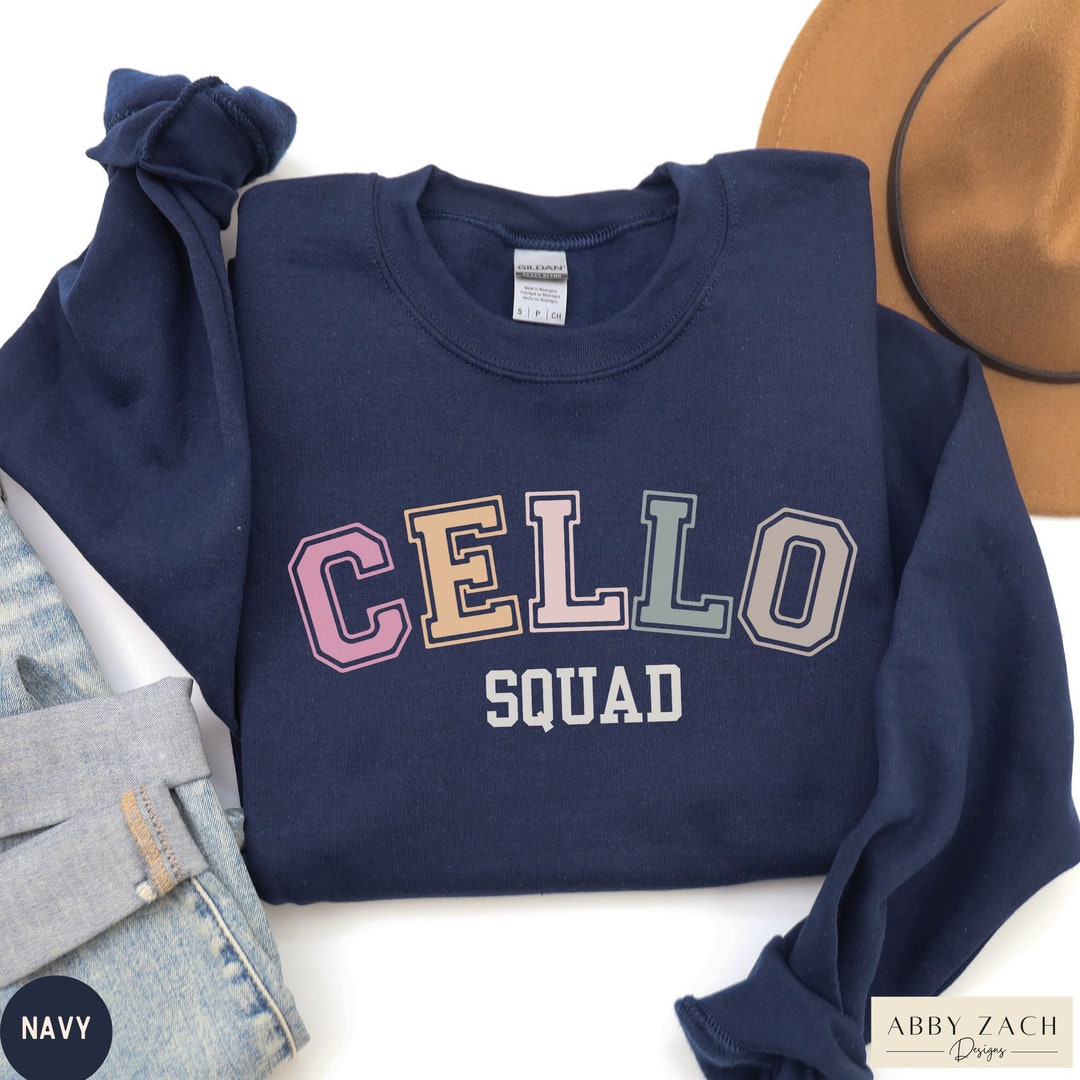 Cello Sweatshirt, Orchestra Cello Sweater, Cello Squad Crewneck, Cello ...