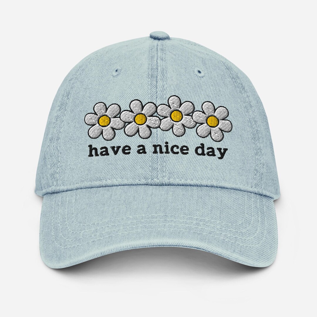 Have a Nice Day Hat, Daisy Retro Flower Hat, Cute Baseball Hat ...