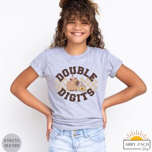 Double Digits 10th Birthday Shirt, Capybara Birthday Tshirt for Ten ...