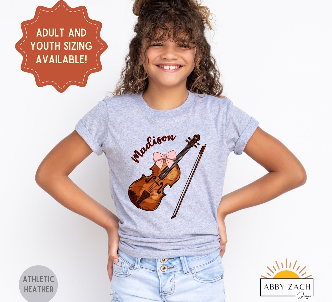 Personalized Violin Viola Shirt Custom Printed With Any Name, Adult and ...