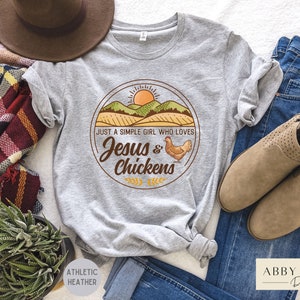 Jesus and Chickens T-shirt Chicken Lover Shirt Gift for - Etsy