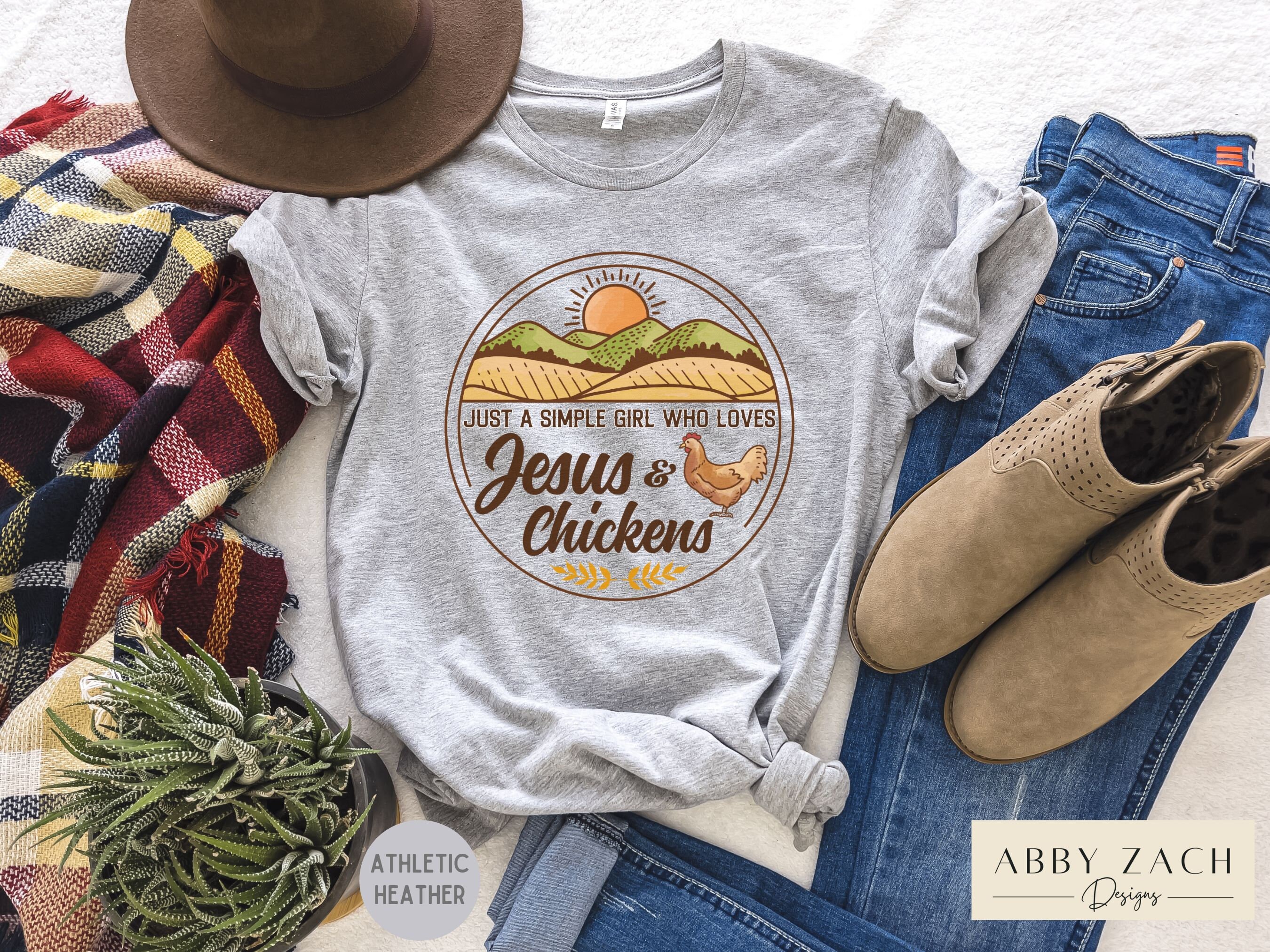 Jesus and Chickens T-shirt Chicken Lover Shirt Gift for - Etsy