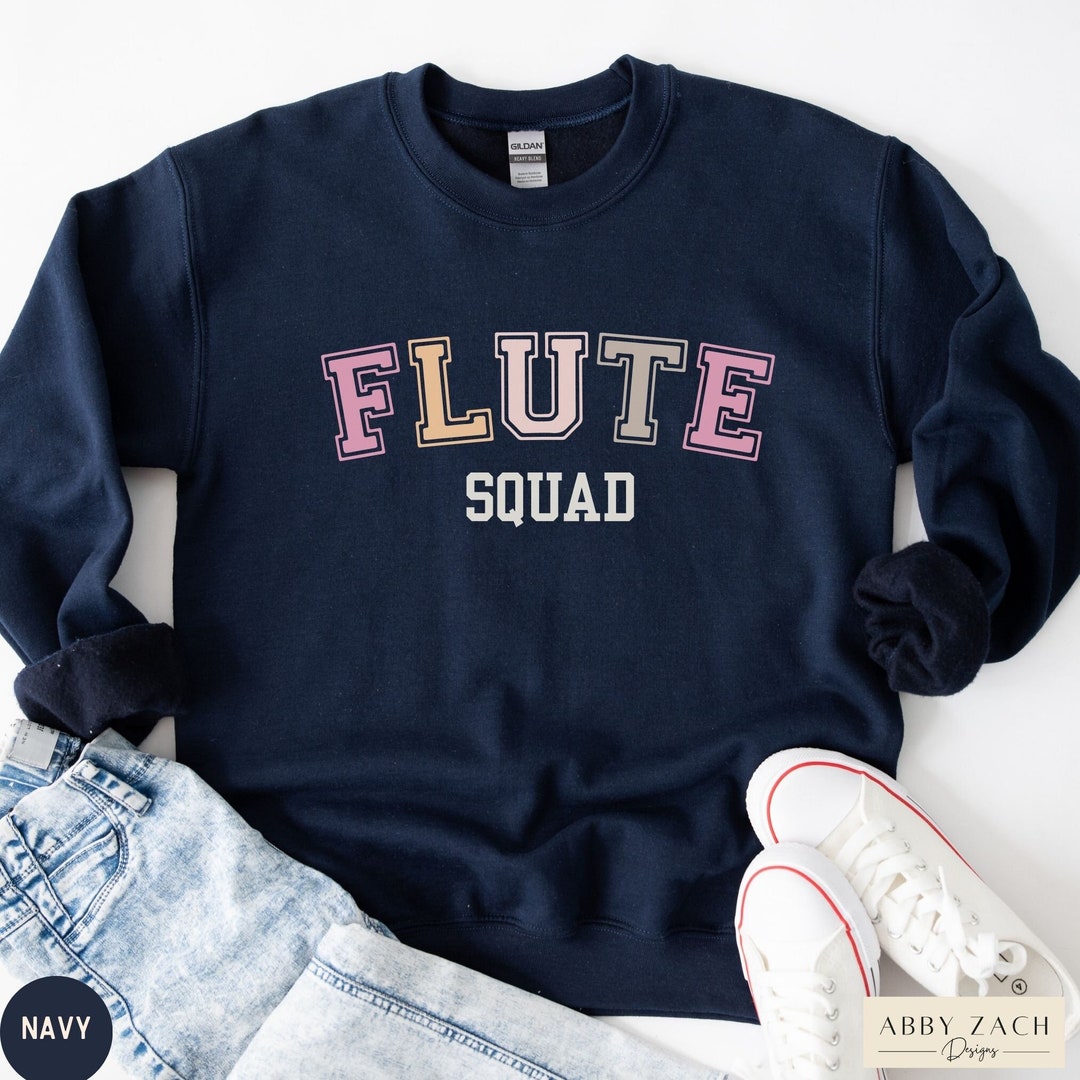 Flute Sweatshirt, Cute Flute Squad Shirt, Flute Crewneck Sweater ...