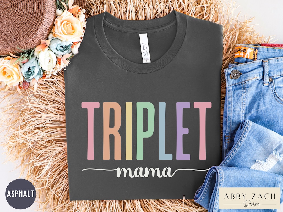 Triplets Mama Shirt, Triplet Mama, Mom of Triplets, Triplet Pregnancy ...