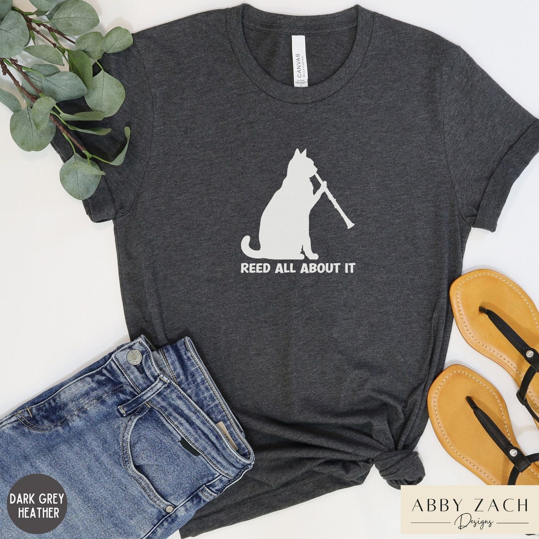 Funny Clarinet Shirt, Marching Band T-shirt for Clarinet Player, Cat ...