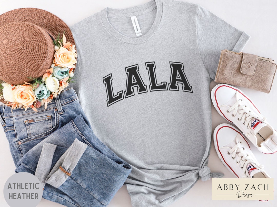Lala Varsity Arch T-shirt, Lala Shirts, Gift for Lala, Grandma Name ...