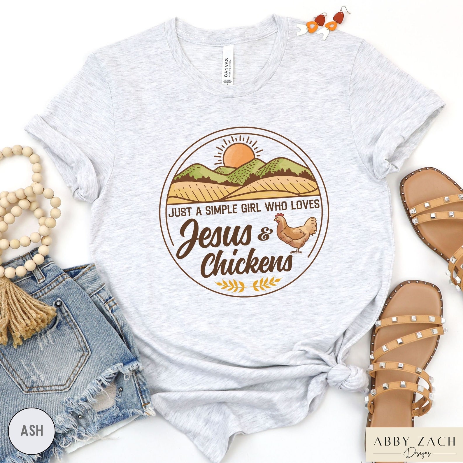 Jesus and Chickens T-shirt, Chicken Lover Shirt, Gift for Chicken Owner ...