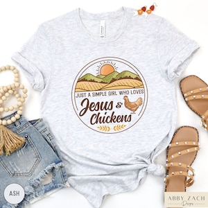 Jesus and Chickens T-shirt, Chicken Lover Shirt, Gift for Chicken Owner ...