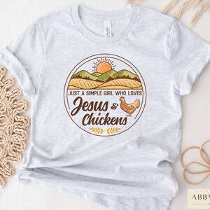Jesus and Chickens T-shirt Chicken Lover Shirt Gift for - Etsy