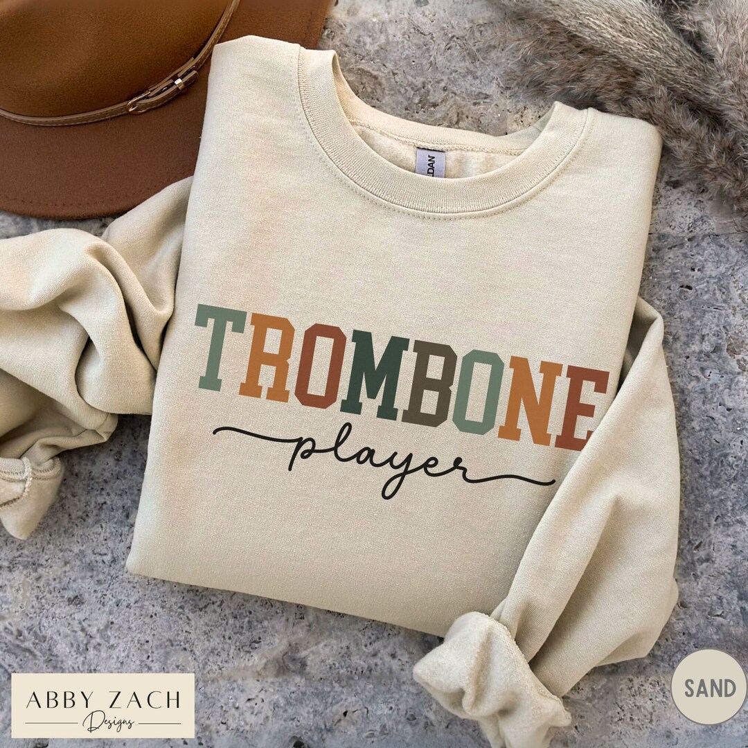 Trombone Sweatshirt, Trombone Marching Band Sweater for Women, Cute ...
