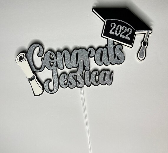 Graduation Cake Topper 3D Graduation Cake Topper Congrats | Etsy