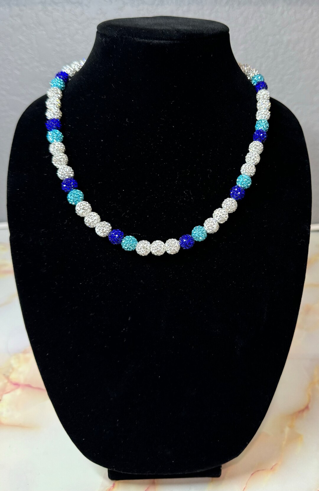Baseball Necklace Drip Blue Ice - Etsy