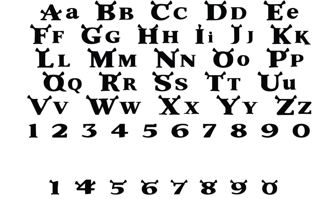 Shrek Font Monogram Svg - Etsy Canada