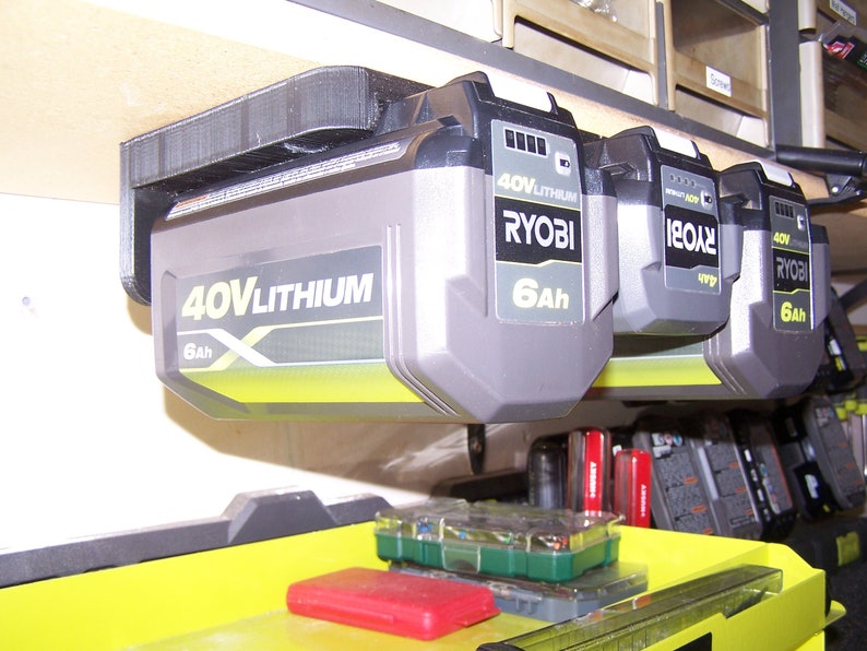 RYOBI Battery Holder/mount for 40V Li Batteries Tripple Port (3 ...