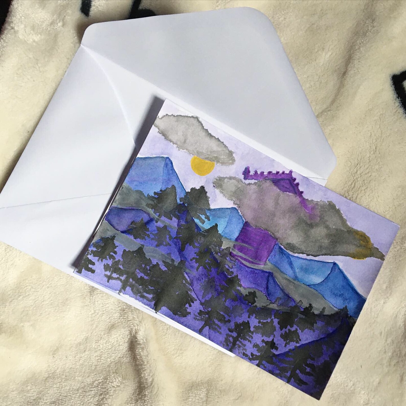 The Watchtower Handpainted Watercolor Greeting Card - Etsy