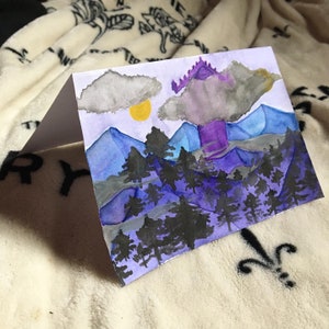 The Watchtower Handpainted Watercolor Greeting Card - Etsy