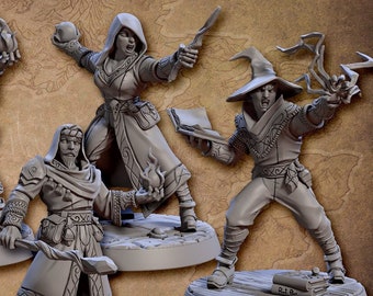 Tribute Mage Wizard Magician Dnd Tribute Heroes and Npcs 32mm 28mm ...