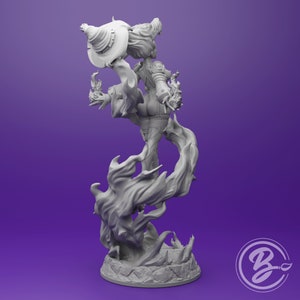 Female Fire Mage Fiery Soul Fantasy Pin up Art 32mm/120mm Scale Resin ...