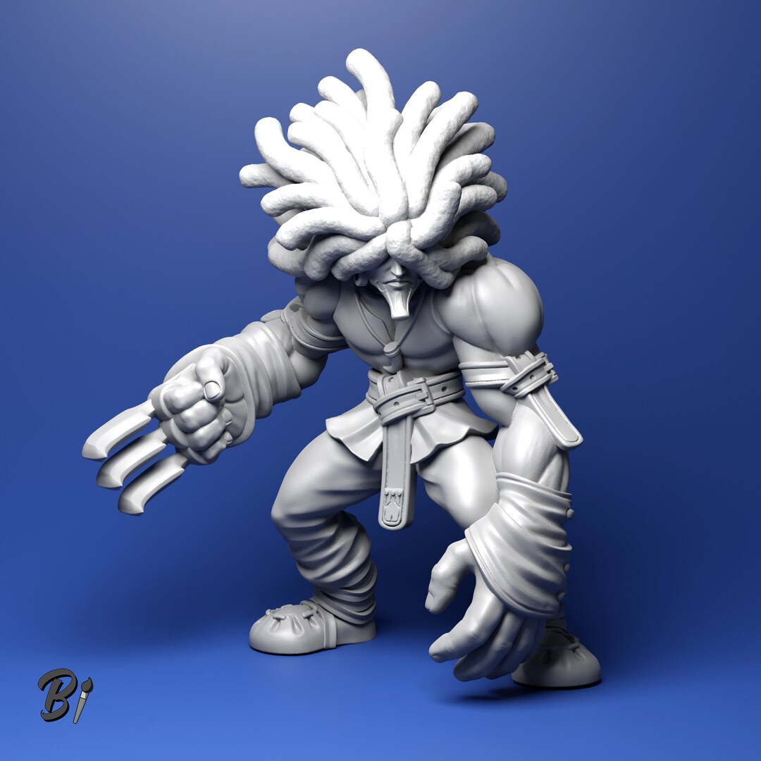 Damur Claw Fighter Fantasy 32mm Unpainted Miniature Figure Dungeons ...