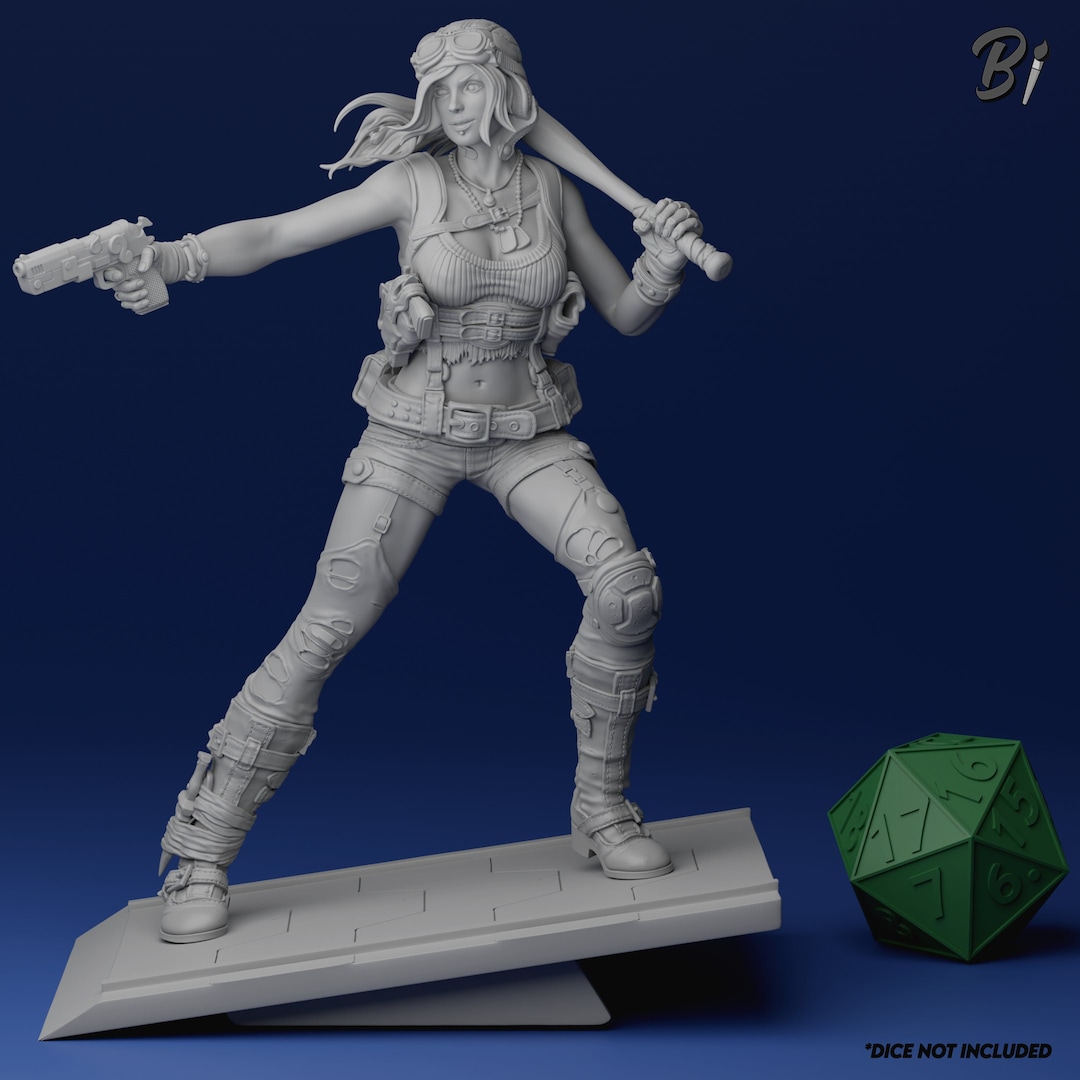 Bruiser Betty Pinup Girl Pin up Art 75mm Scale Resin Miniature Figure ...