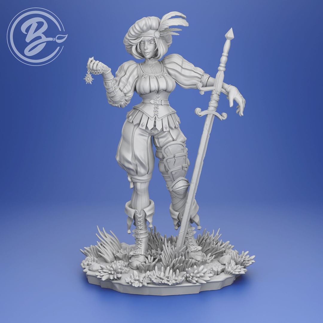 Female Harlequin Fighter Fantasy 32mm Scale Unpainted Miniature Figure ...