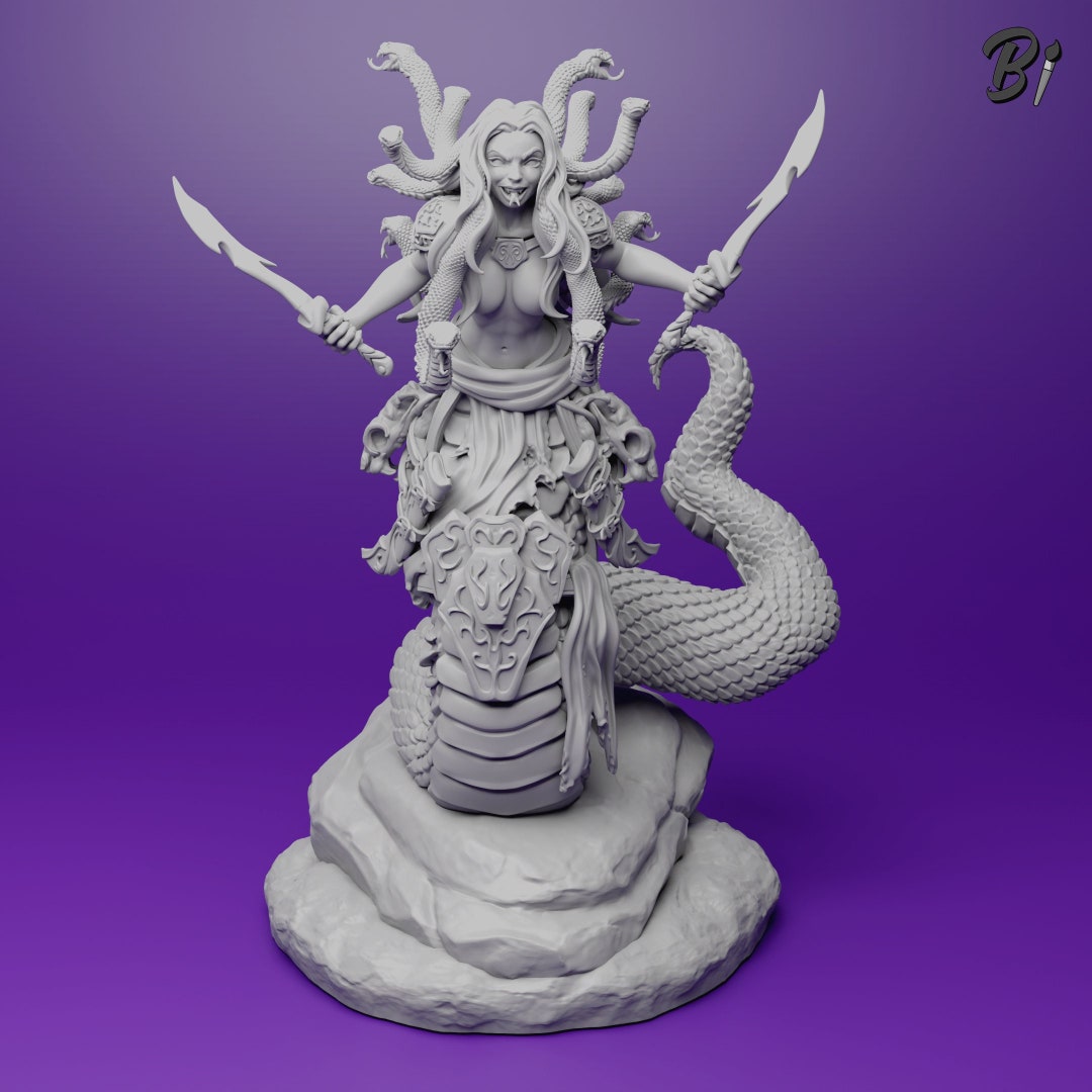 Synthia Gorgon Medusa Fantasy 32mm Scale Resin Miniature Figure ...